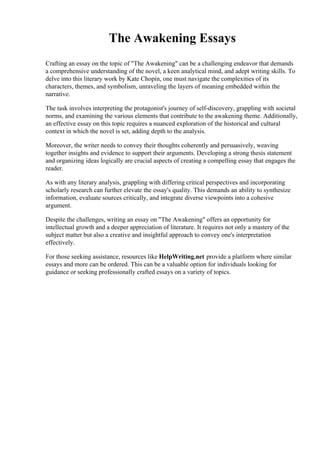 The Awakening Essays.pdf