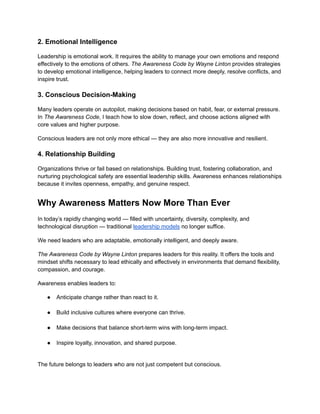 The Awareness Code by Wayne Linton | Leadership Path | PDF