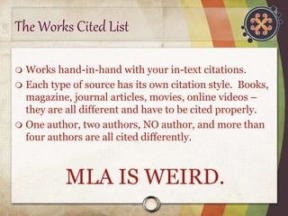 The Awesomeness of MLA Format | PPT