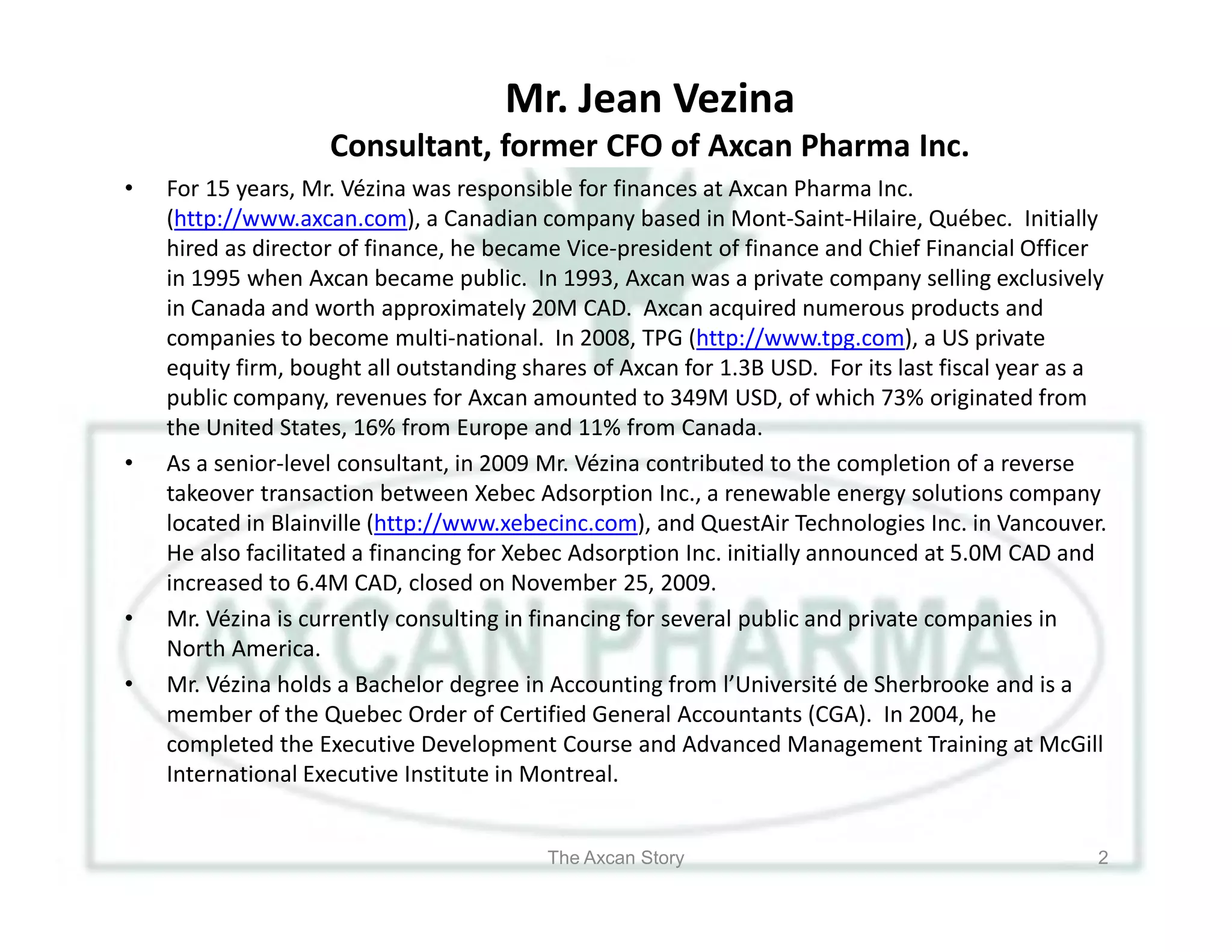 The axcan story | PDF