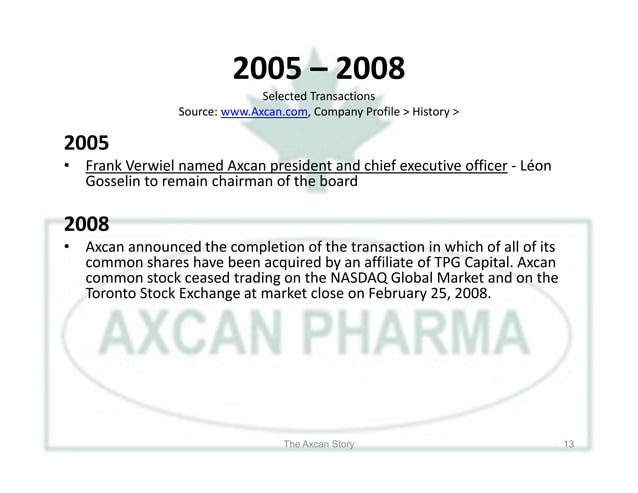 The axcan story | PDF | Mergers and Acquisitions | Business Banking ...