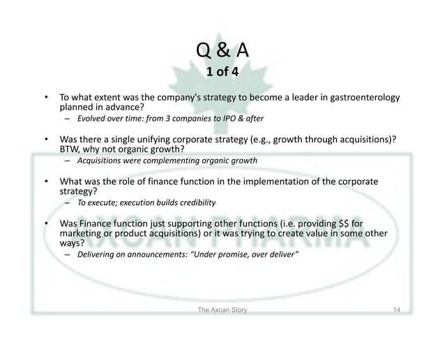 The axcan story | PDF | Mergers and Acquisitions | Business Banking ...