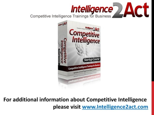 The axioms of competitive intelligence | PDF | Business | Business and Finance