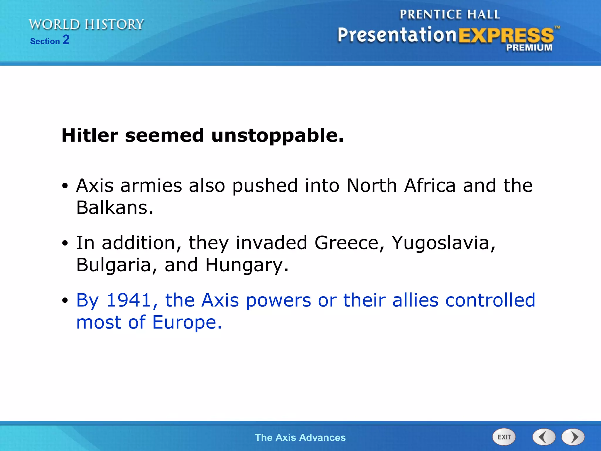 The axis advances wwii section 2 | PPT