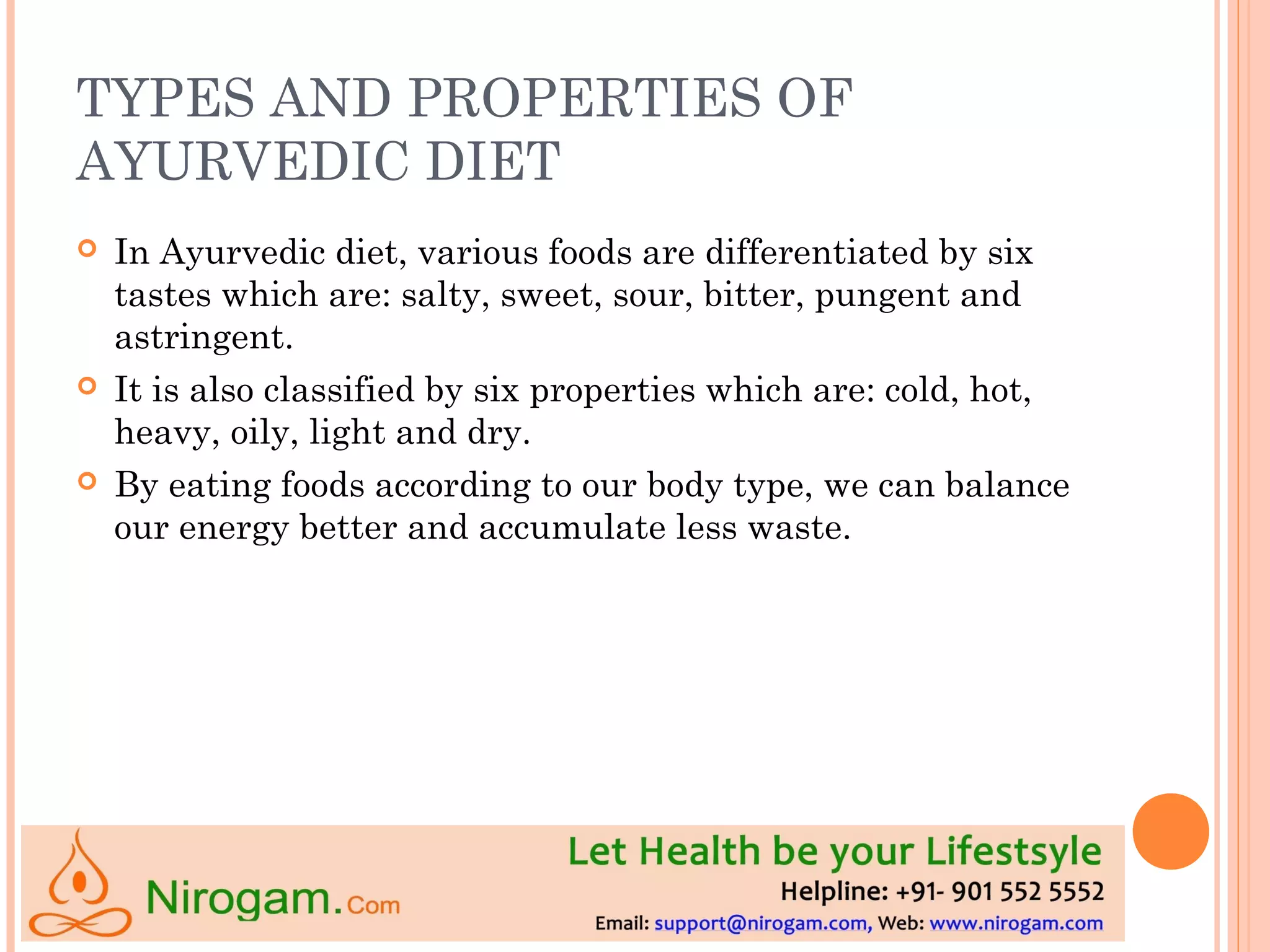 The Ayurvedic Diet | PPT