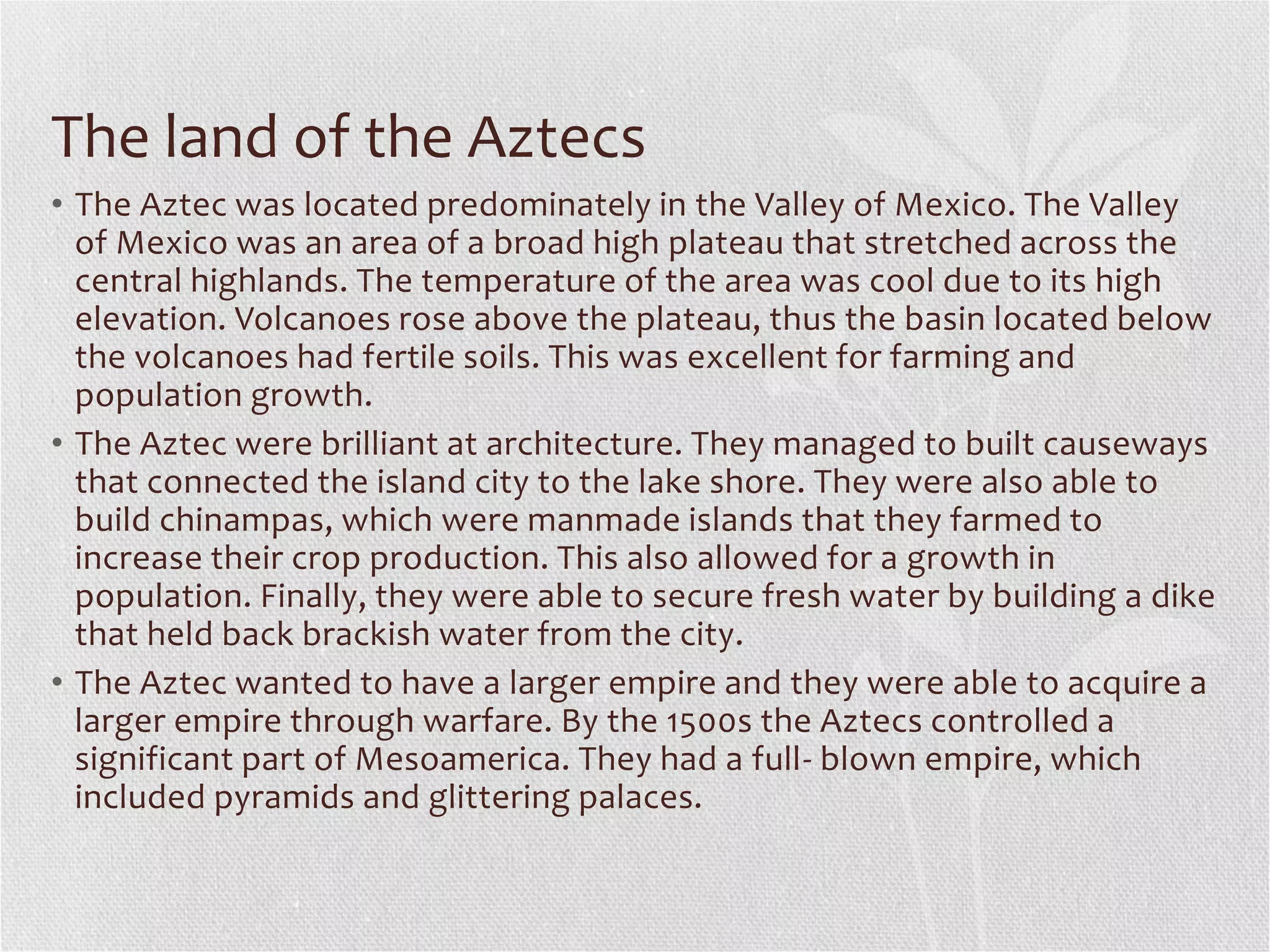 The Aztecs | PDF | Geography | Science