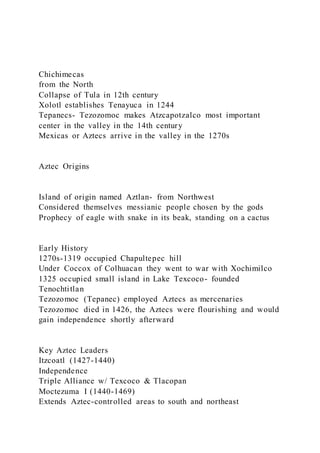The AztecsPrimary Source Essay #1On Canvas I will | PDF