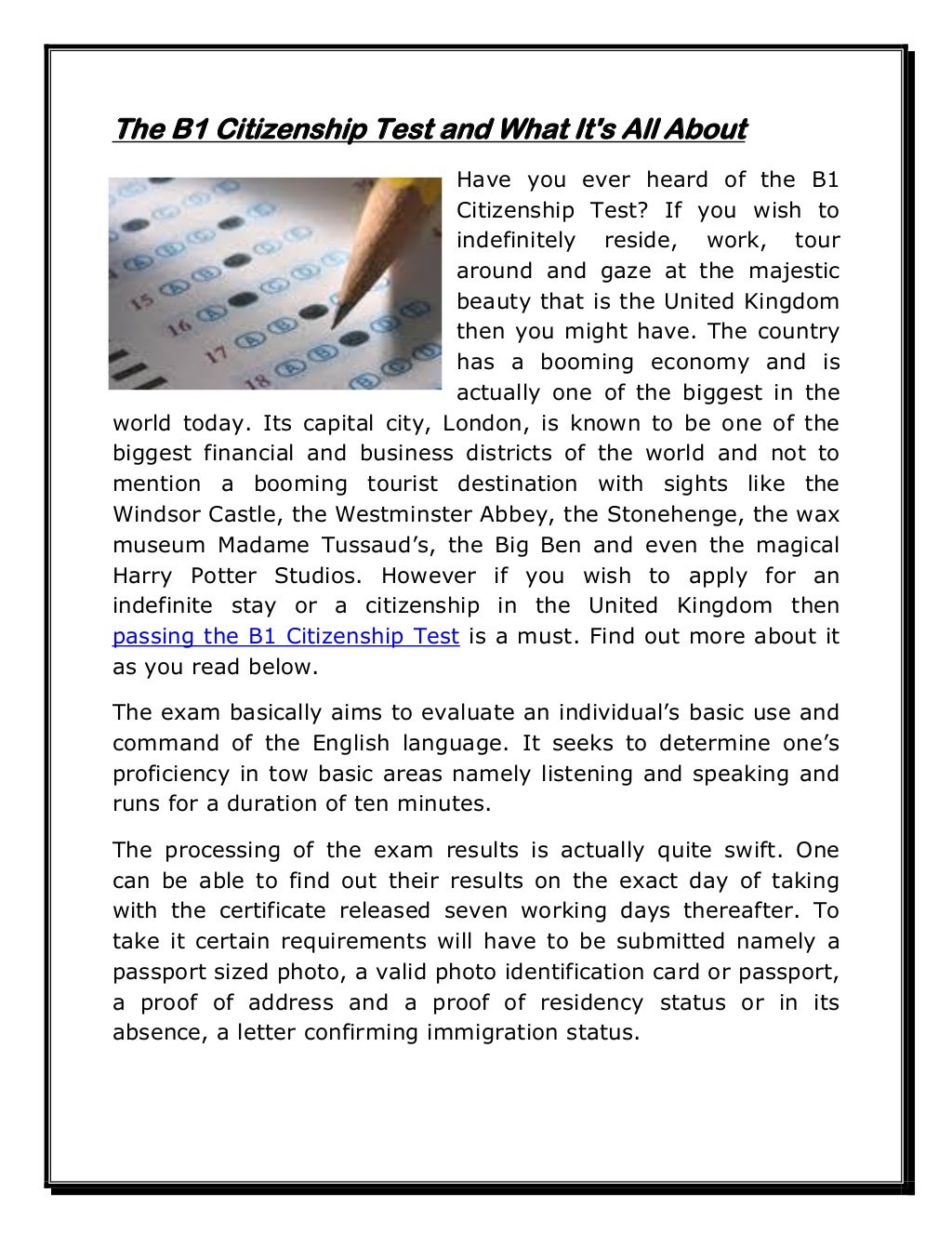 The B1 Citizenship Test And What It s All About the-b1-citizenship-test-and-what-it-s-all-about