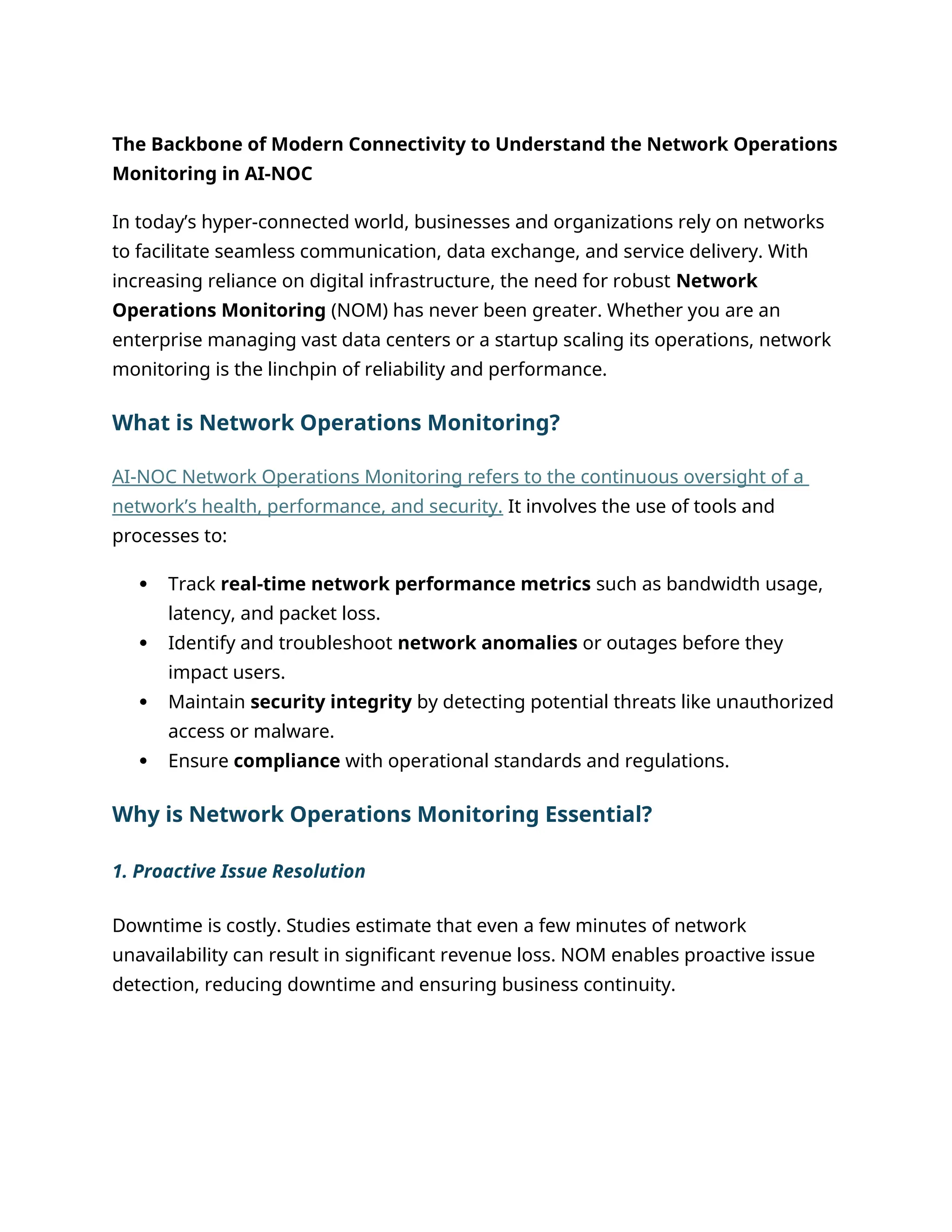 The Backbone of Modern Connectivity to Understand the Network Operations Monitoring in AI-NOC.docx