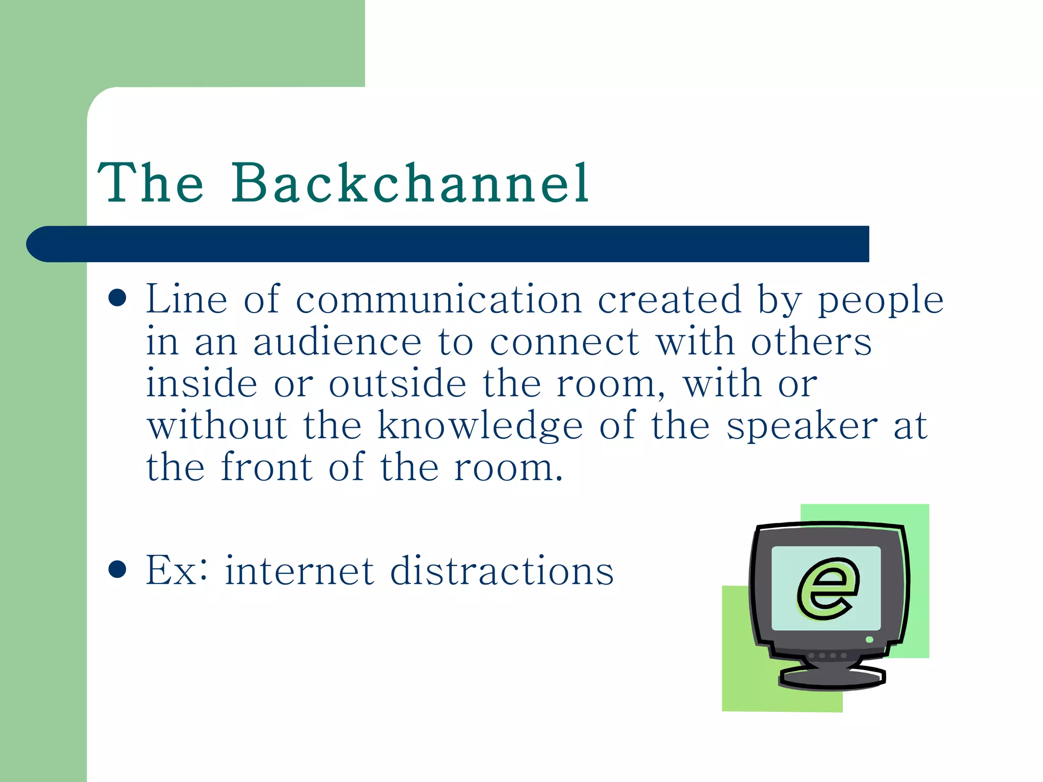 The backchannel | PPT