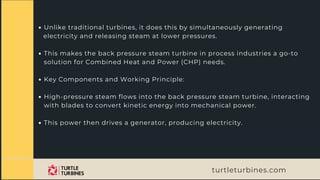 The Back Pressure Steam Turbine in Process Industries | PPT