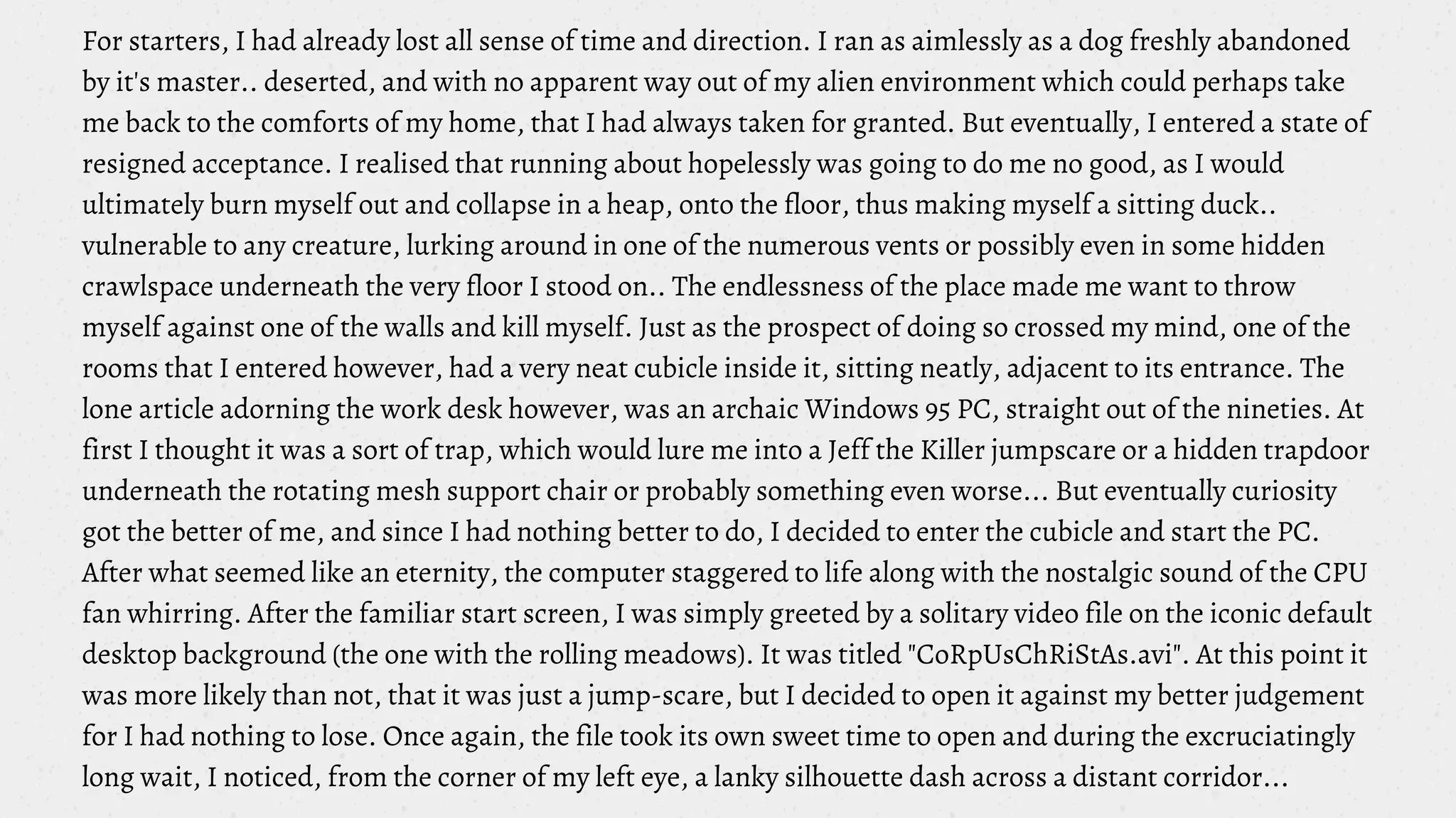 The Backrooms, A Harrowing Ordeal | PDF