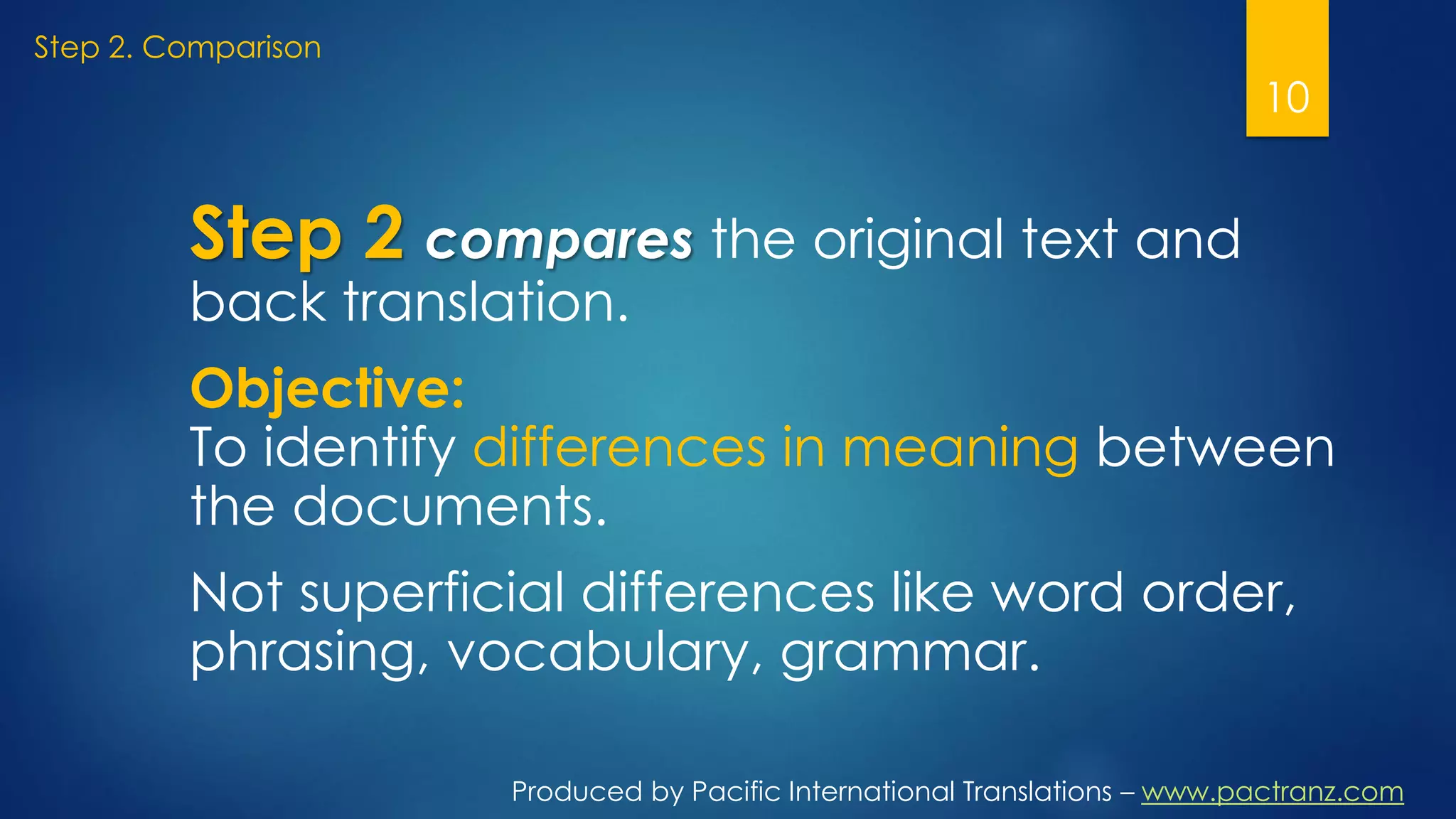 Back translation explained: what we do and what you get | PDF