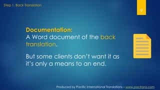 Back translation explained: what we do and what you get | PDF