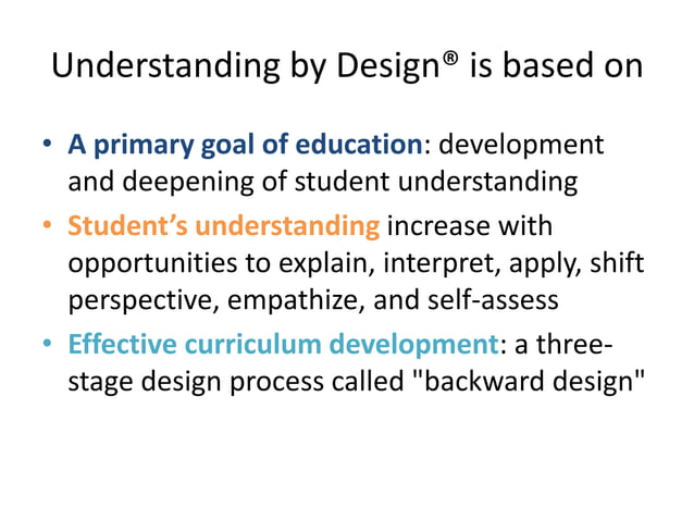 The Backward Design | PPTX