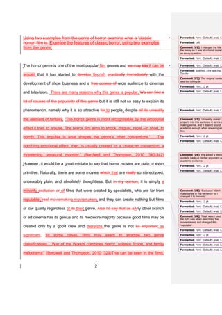 The bad essay | PDF | Horror | Genres