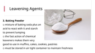 The Baking Ingredients The Baking Ingredients | PPTX | Desserts and ...