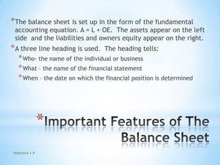 The balance sheet | PPTX
