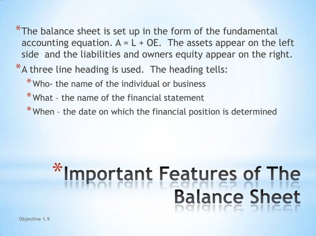 The balance sheet | PPTX