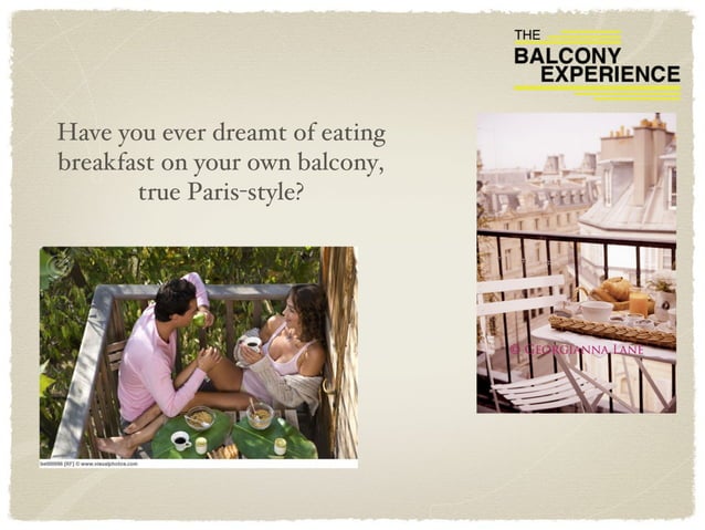 The balcony experience | PPT