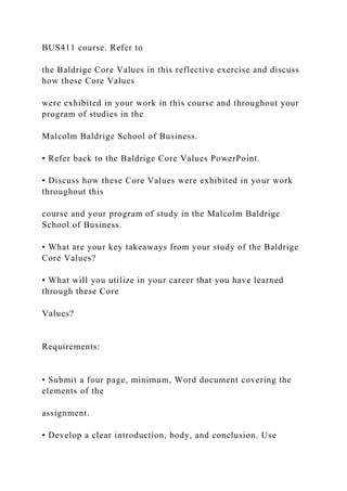 The Baldrige Core ValuesBUS 411 Business Policy Seminar.docx