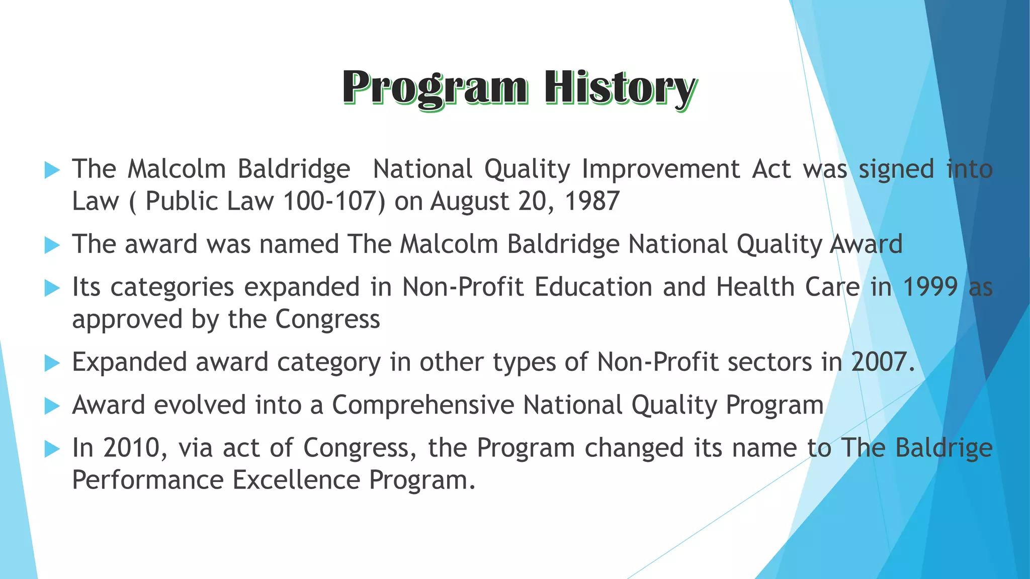 The baldrige framework for performance excellence | PDF