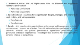 The baldrige framework for performance excellence | PDF