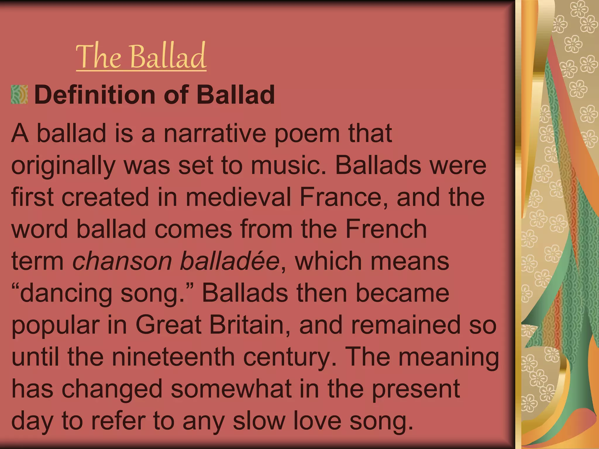 The ballads | PPTX