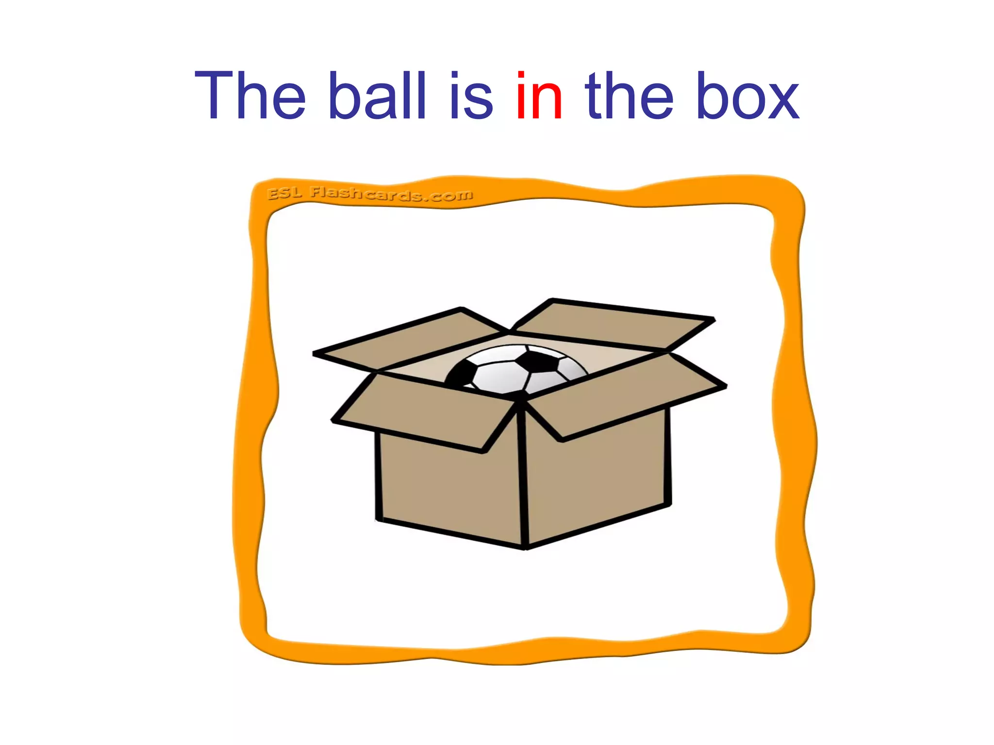 The ball is next to the box | PPT