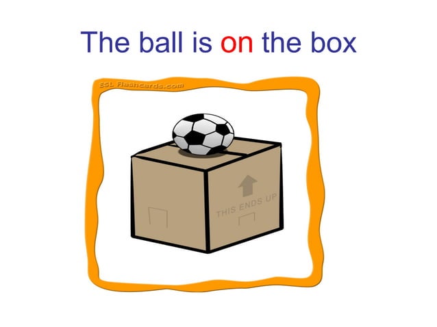 The ball is next to the box | PPT