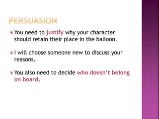 The balloon debate | PPSX