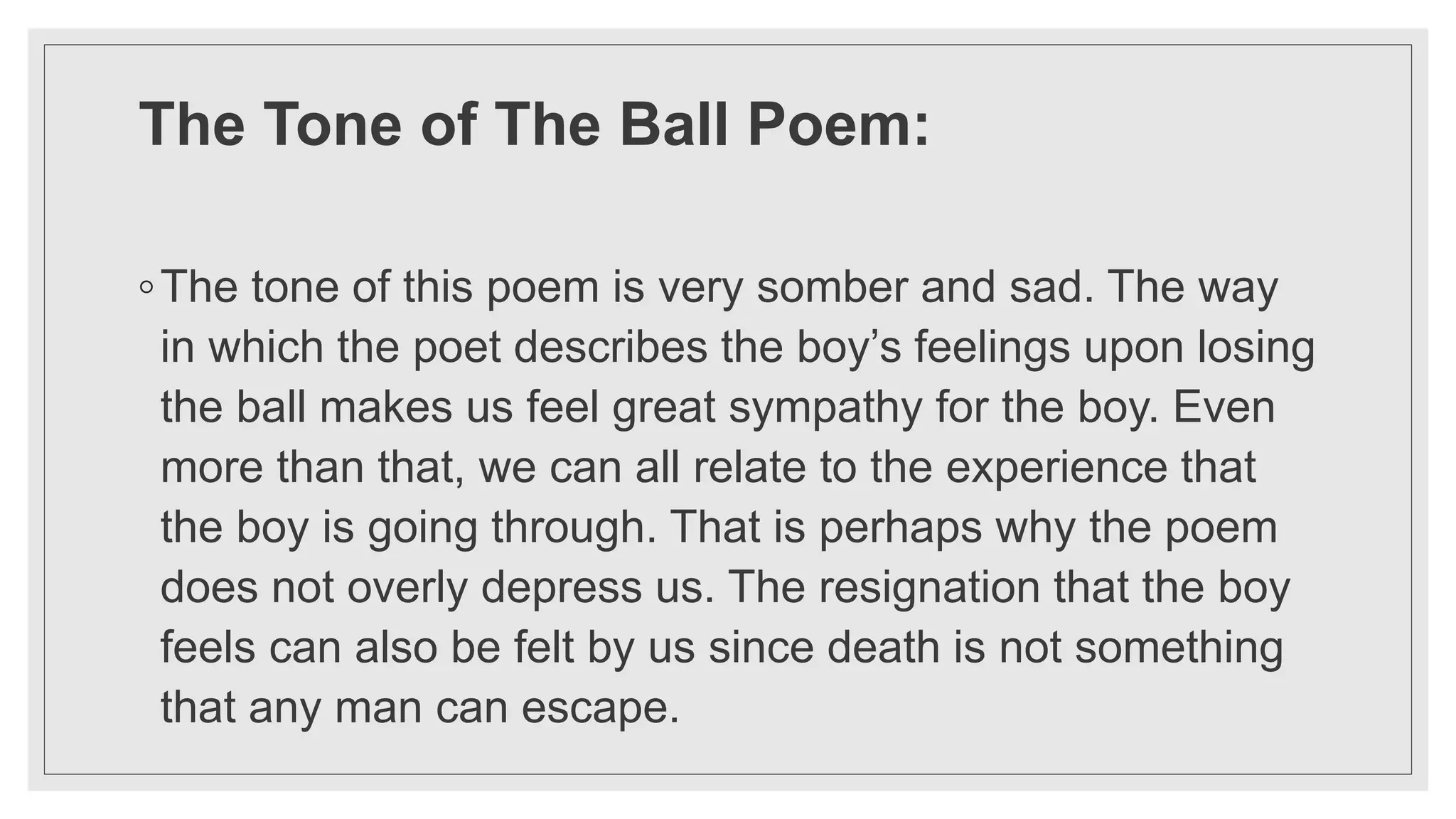 The ball poem | PPTX
