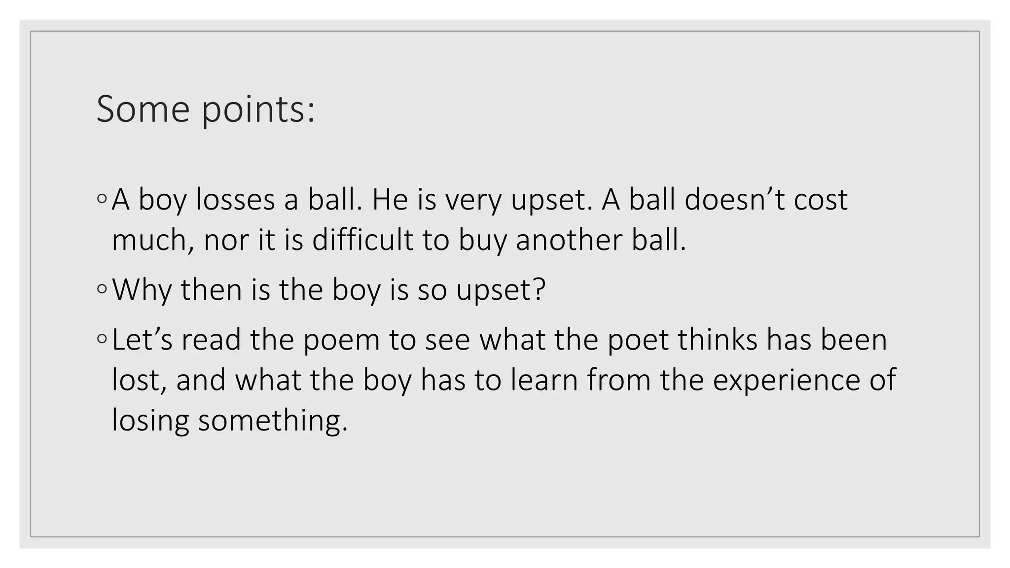 The ball poem | PPTX