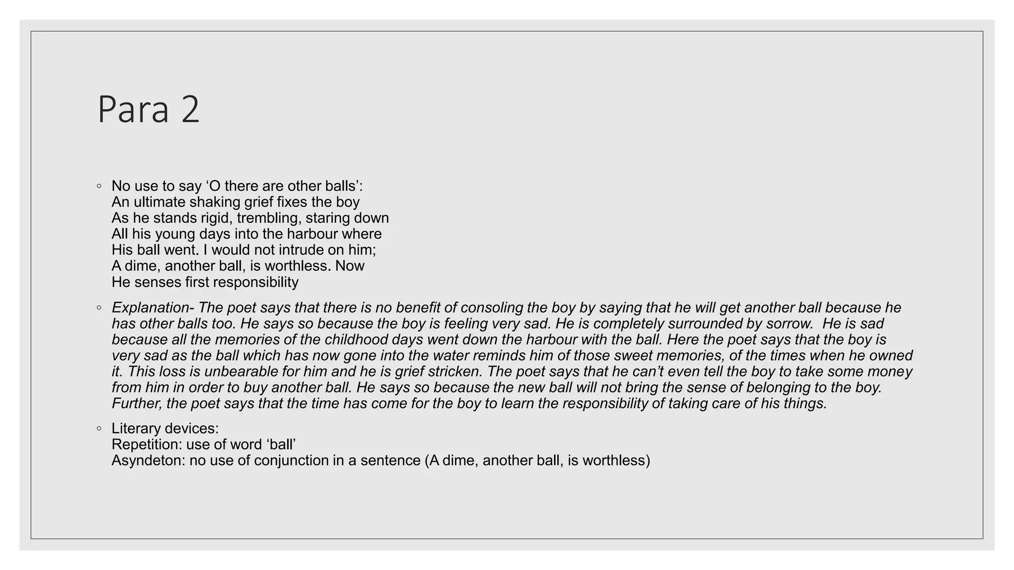 The ball poem | PPTX