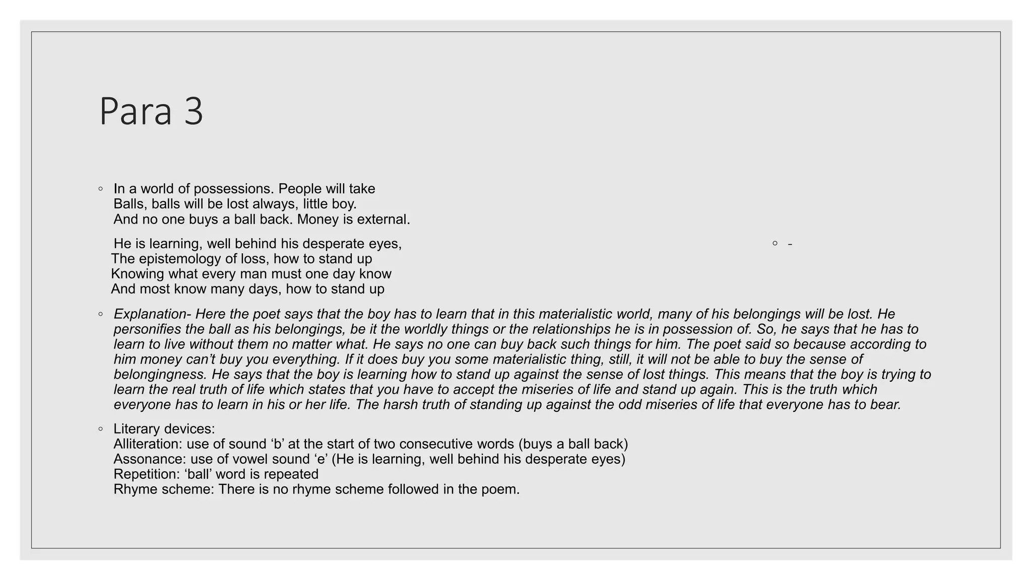 The ball poem | PPTX