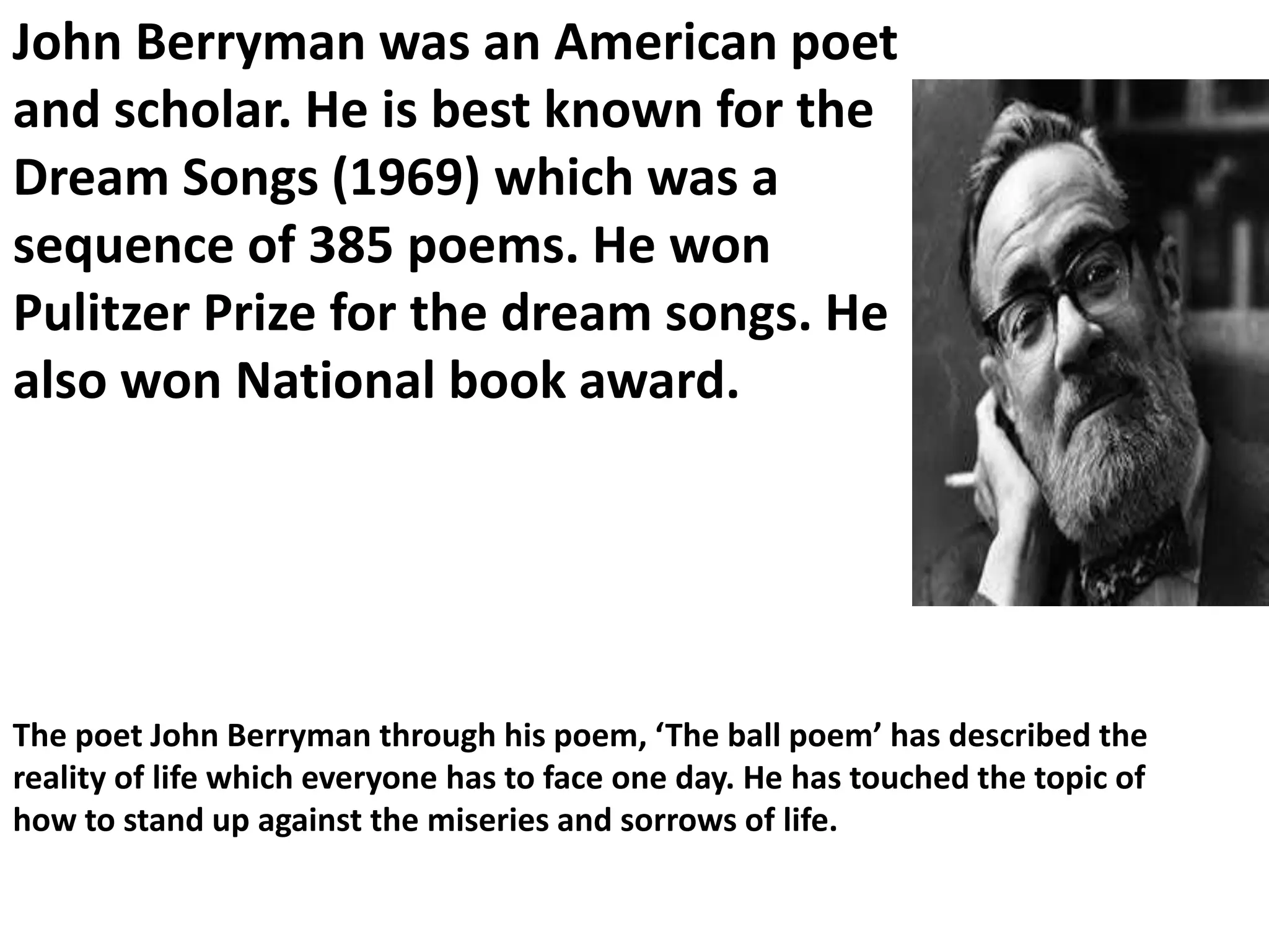 The Ball Poem., 12 cbse explained ppt. | PPTX