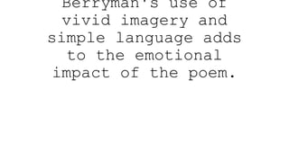 The Ball Poem Summary in 8 Slides (Made by Me) | PPT