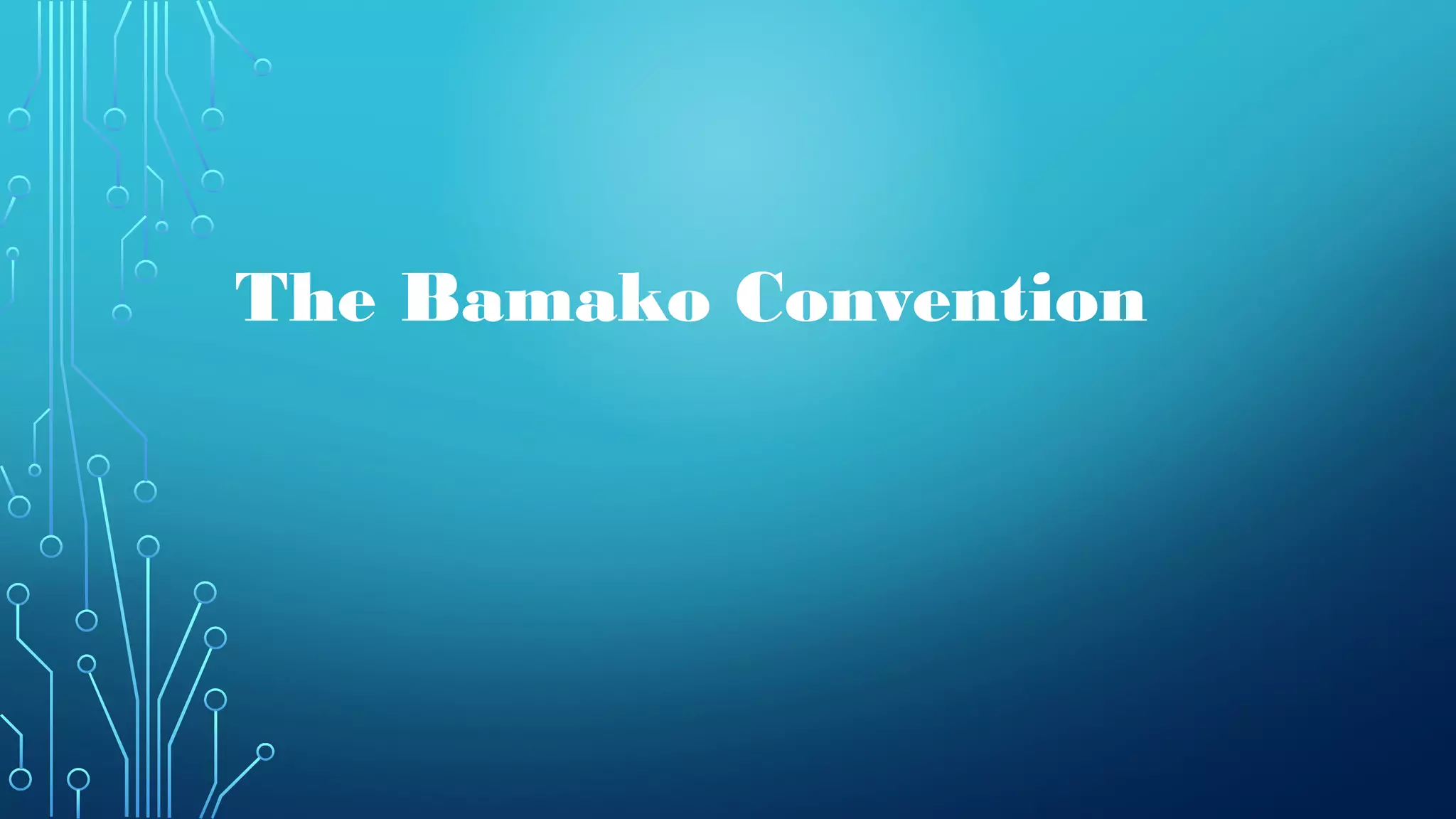The bamako convention | ODP
