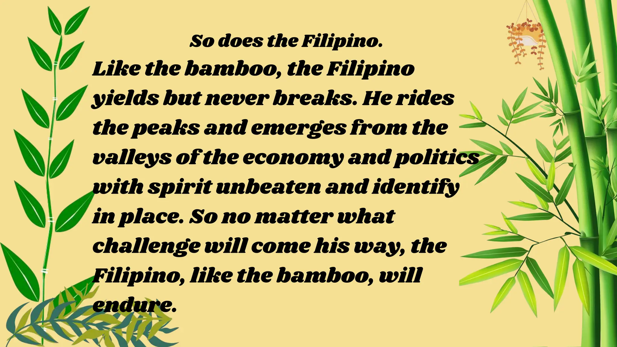 the bamboo and the filipino by Michell Ann | PPTX