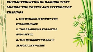 the bamboo and the filipino by Michell Ann | PPTX