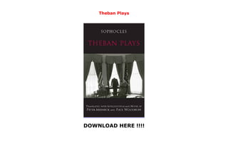 Theban Plays | PDF