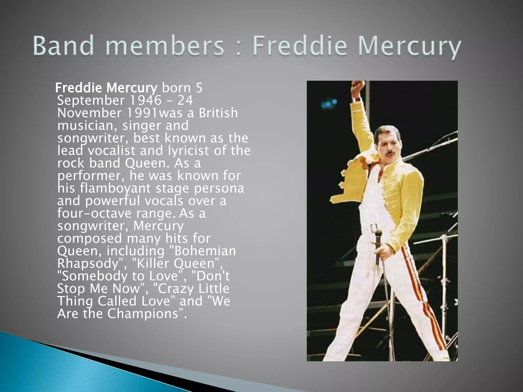 The Members of Queen by Todd Jacobucci | PPT