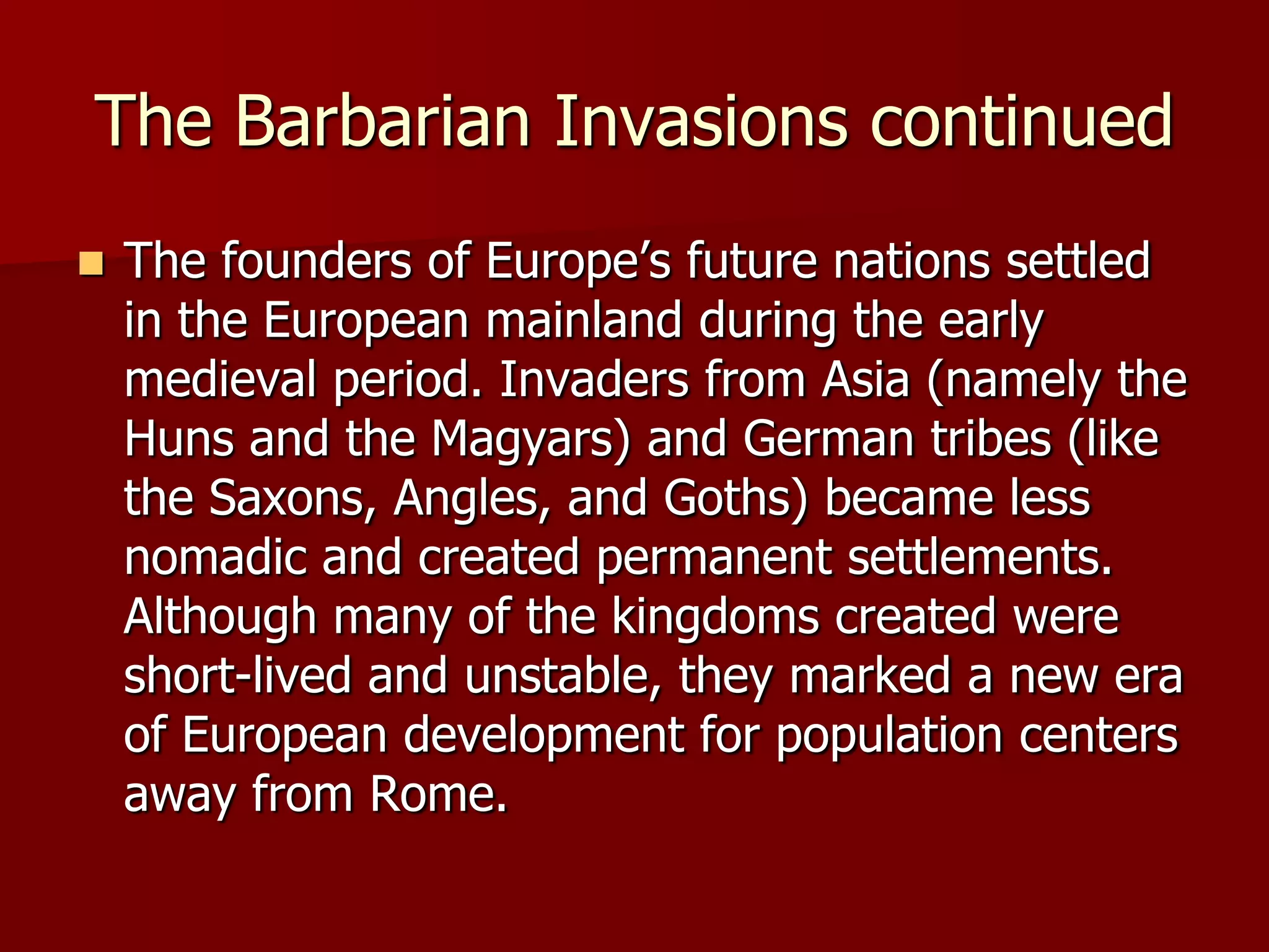 The barbarian invasions | PPTX