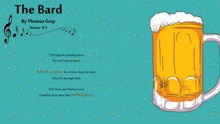 The Bard By Thomas Gray | PPTX