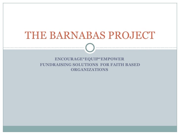 The Barnabas Project Overview