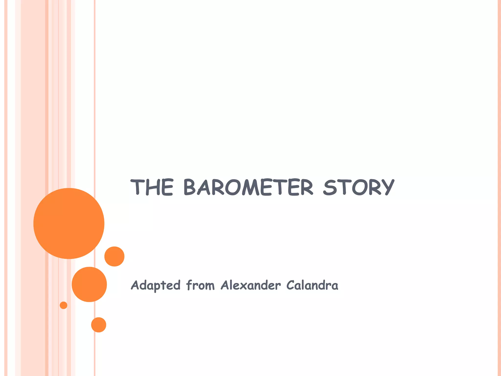 The Barometer Story | PPT