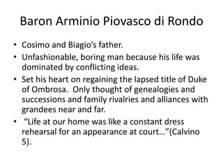 The baron in the trees powerpoint | PPTX