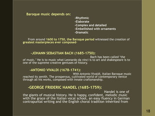 The Baroque Era Period of Music | PPT