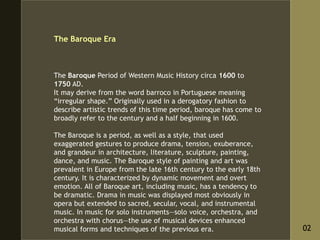 The Baroque Era Period of Music | PPT