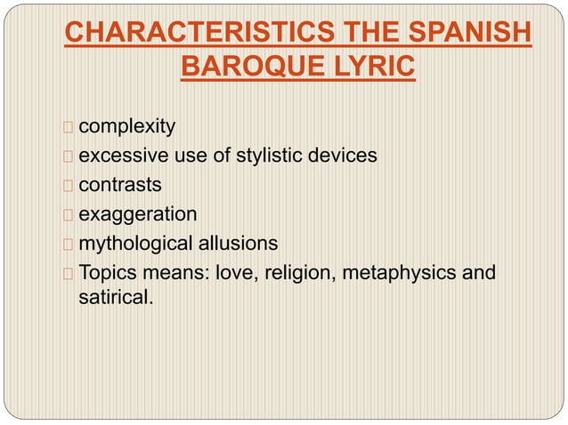 The baroque lyric | PPT